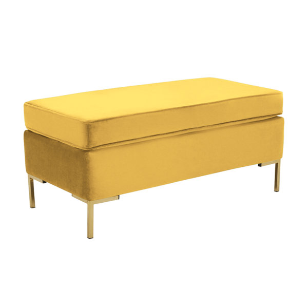 Tree Line Furniture Velvet Upholstered Storage Bench Wayfair Canada